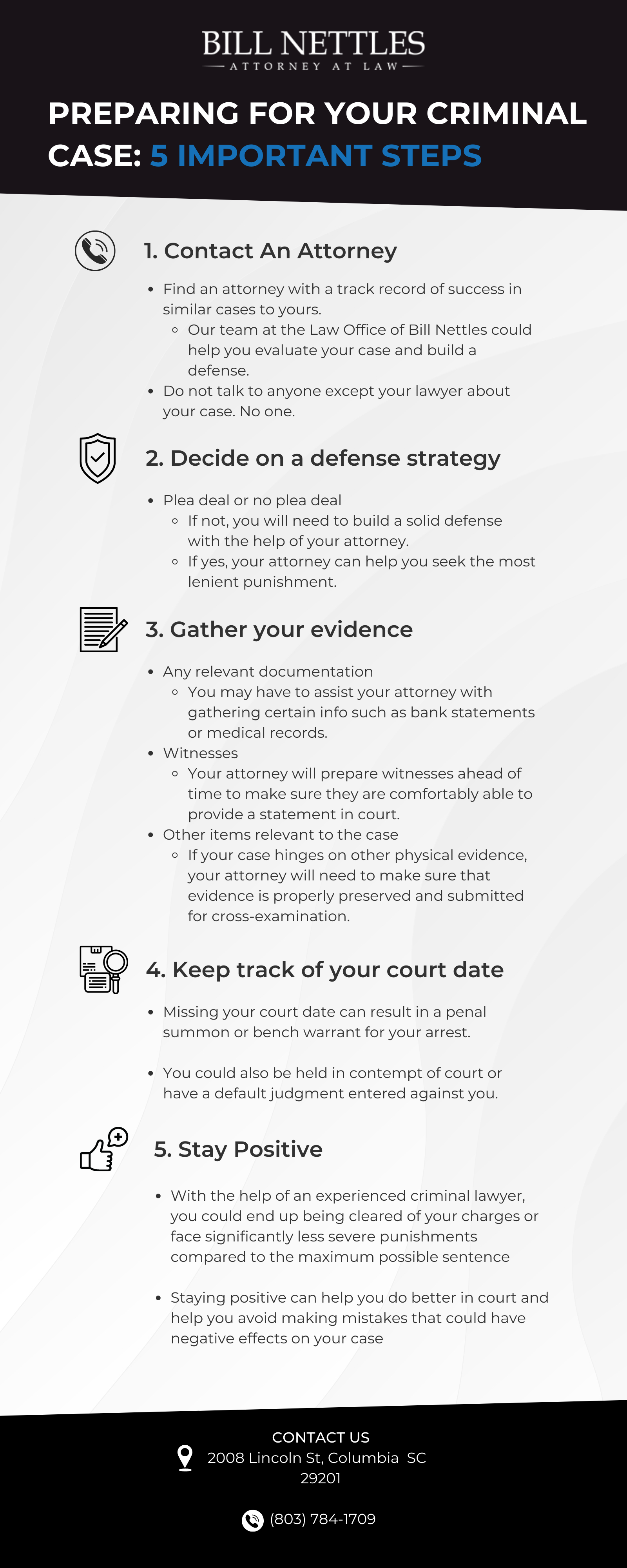 Infographic - Preparing For Your Criminal Case - Law Office of Bill ...